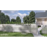 Palmako Kelda 8 180x80 cm hvitmalt hagegjerde | Obsbygg.no