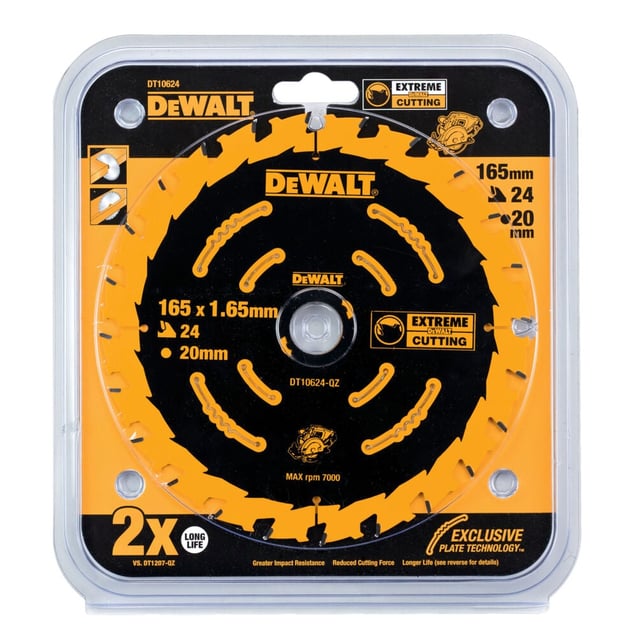 DeWalt sagblad elite 165X20 mm, 24 tenner | Obsbygg.no