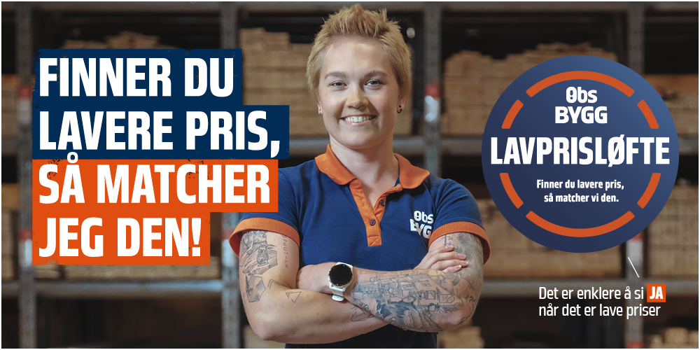 Obs BYGG lavprisløfte | Obsbygg.no