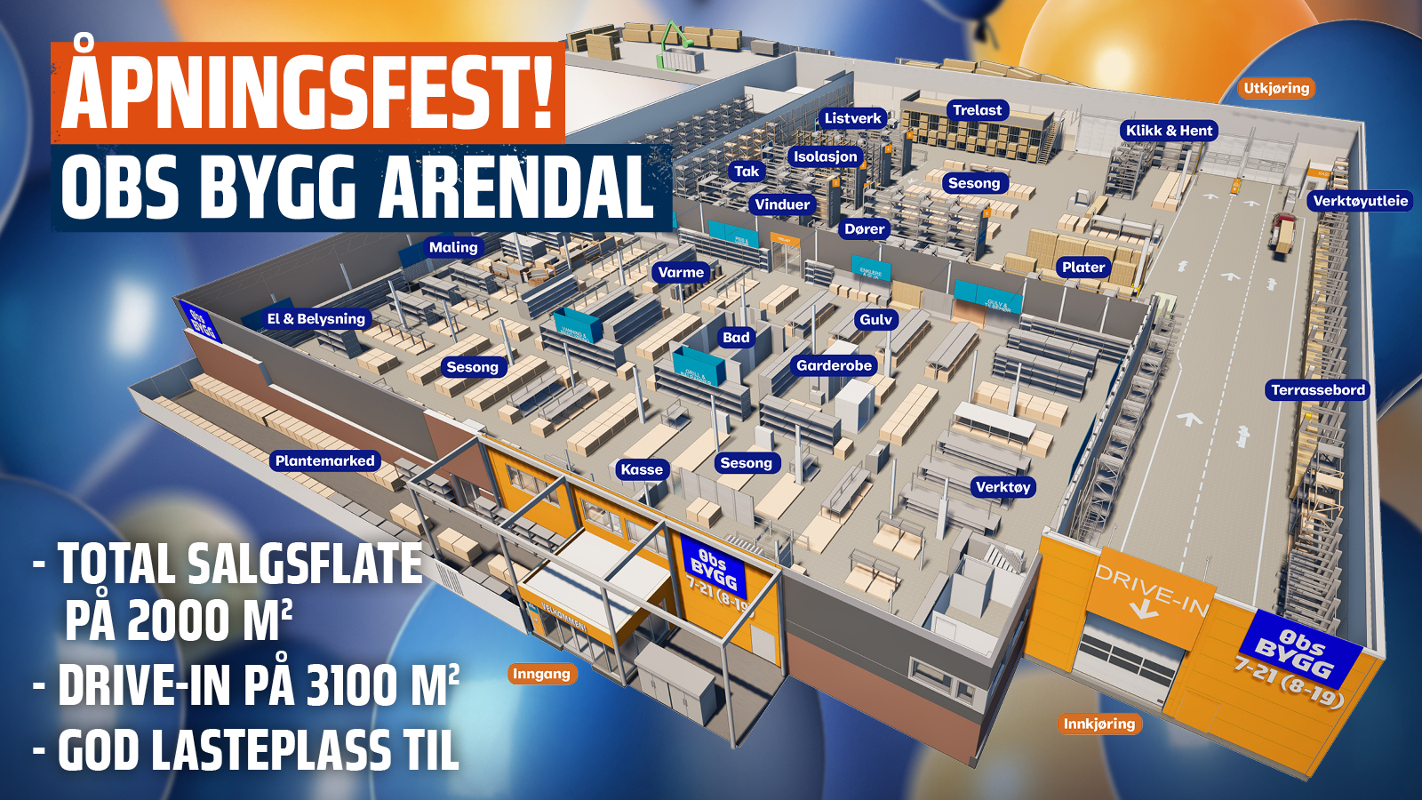 Obs BYGG åpner i Arendal | Obsbygg.no