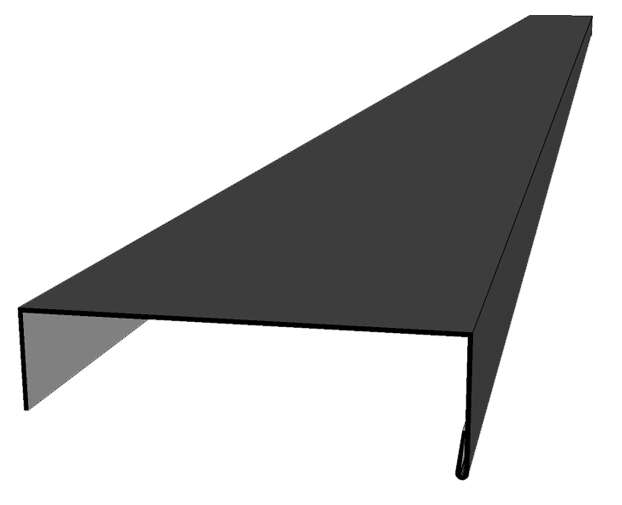 Verform klassisk 4" sort vindskibeslag | Obsbygg.no