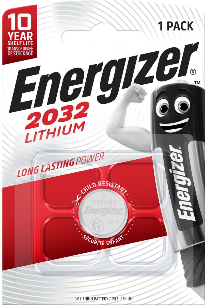 Energizer® CR2032 batterier 4pk | Obsbygg.no